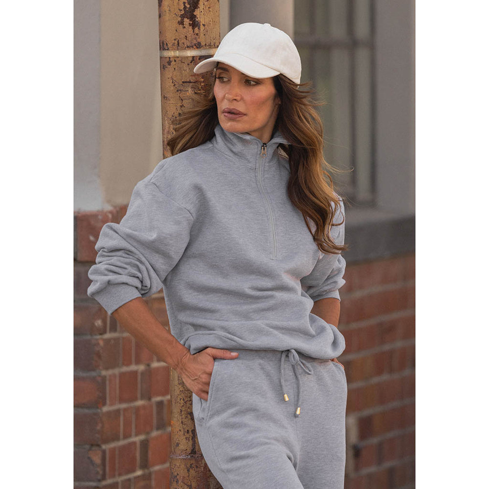 Quinn Track Suit Set | Melange Grey