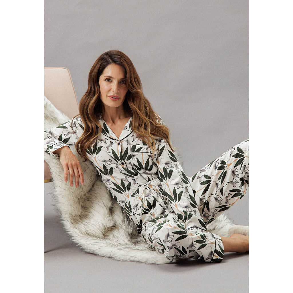 Classic Long Pajama Set | White Lotus